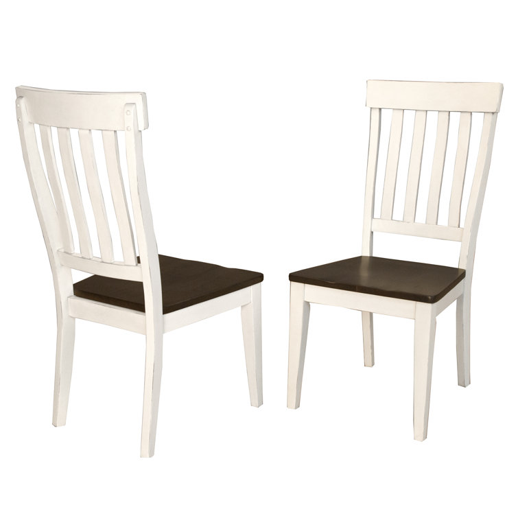 Lark Manor Ajala Coco Chalk Solid Wood Slat Back Side Chair And Reviews